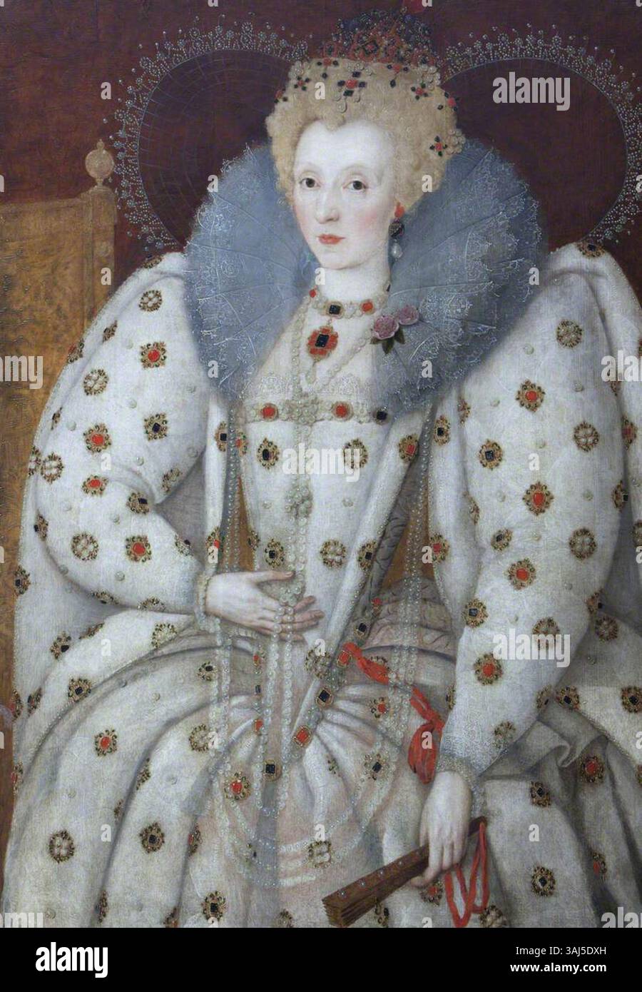 This portrait of Queen Elizabeth I (1533-1603), painted between 1591 ...