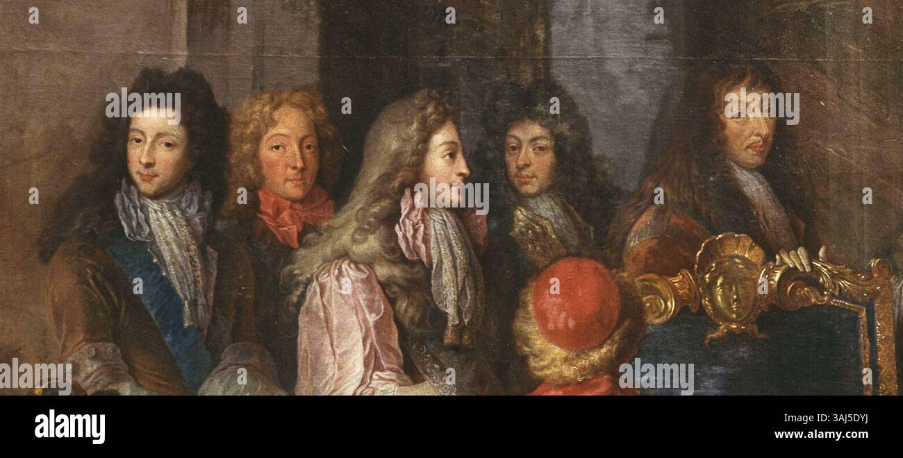 Detail from 'Naissance de Louis de France, duc de Bourgogne' by Jean ...