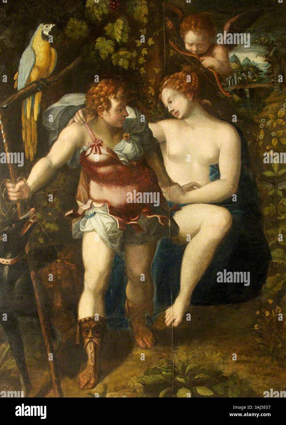 This 1746 painting by Isaac Seeman depicts the mythological scene of Venus and Adonis, after ...