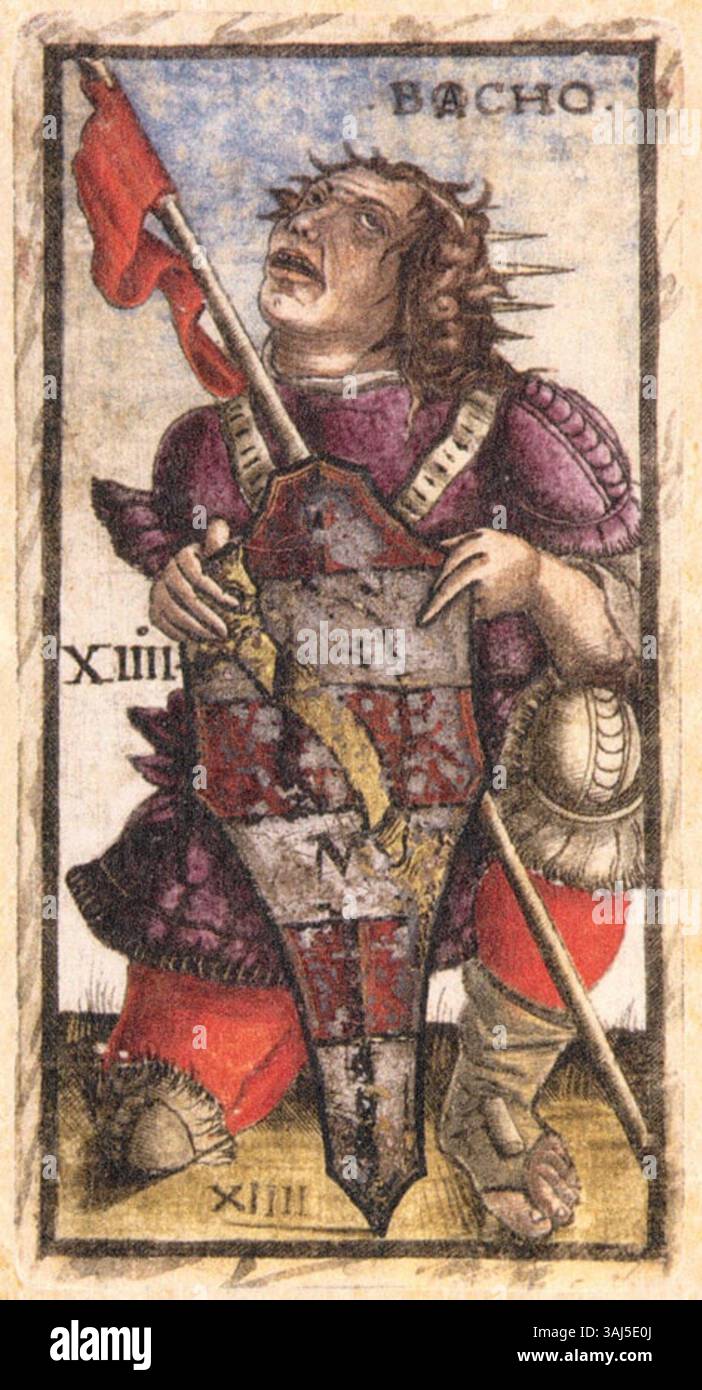 Card number 14, Bocho (XIIII), from the Sola Busca tarot deck, created ...