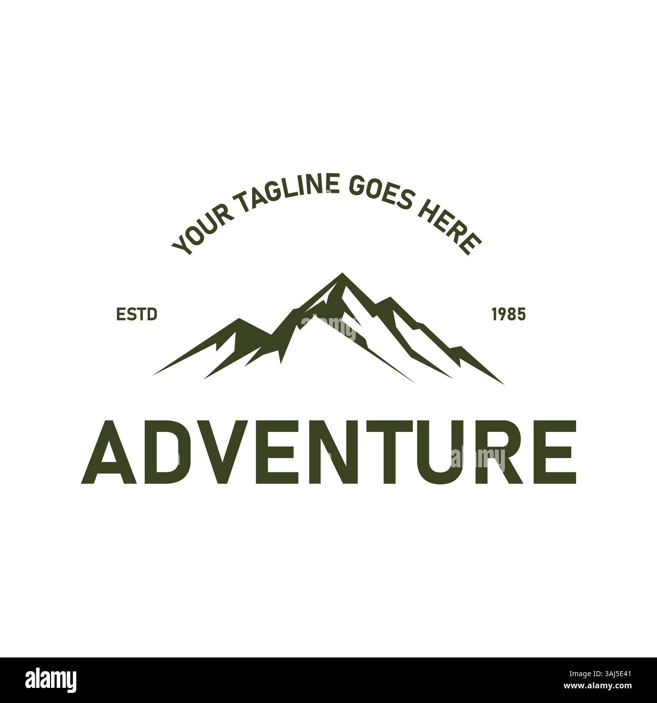 Vintage Mountain Scenery Silhouette Logo Design Mountain Peak for ...