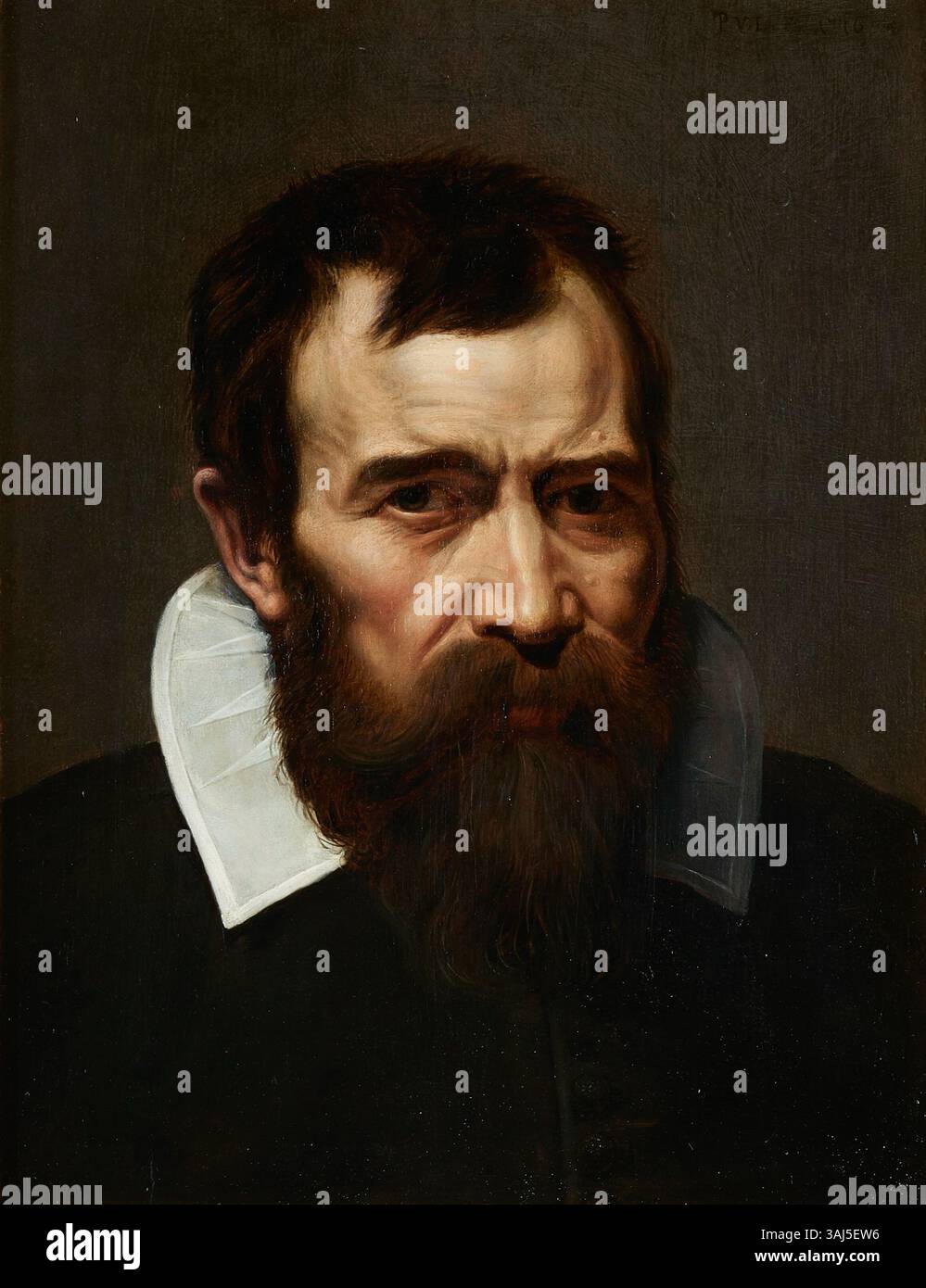 Pieter van Lint's 1645 portrait of an unknown bearded man, wearing ...