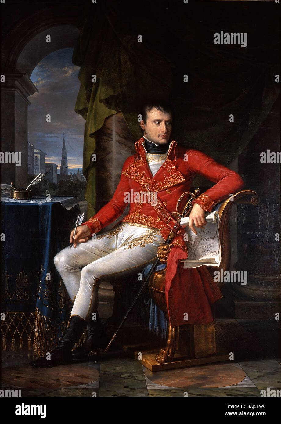 Charles Meynier's 1804 oil on canvas painting depicts Napoleon ...