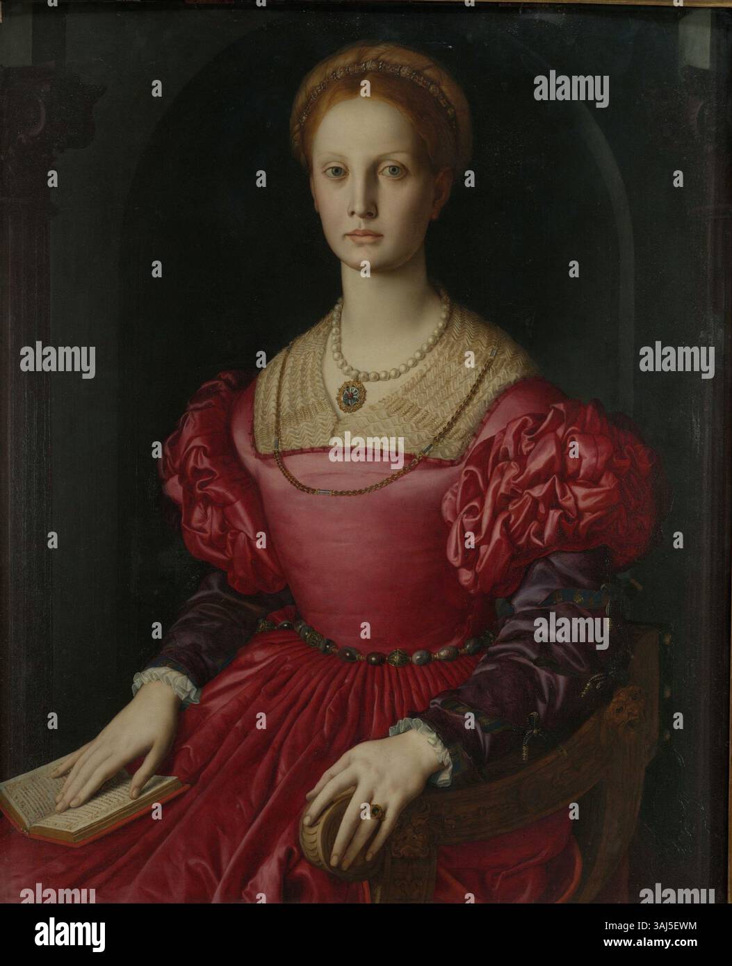Bronzino's 1545 portrait of Lucrezia Panciatichi, painted in oil on ...
