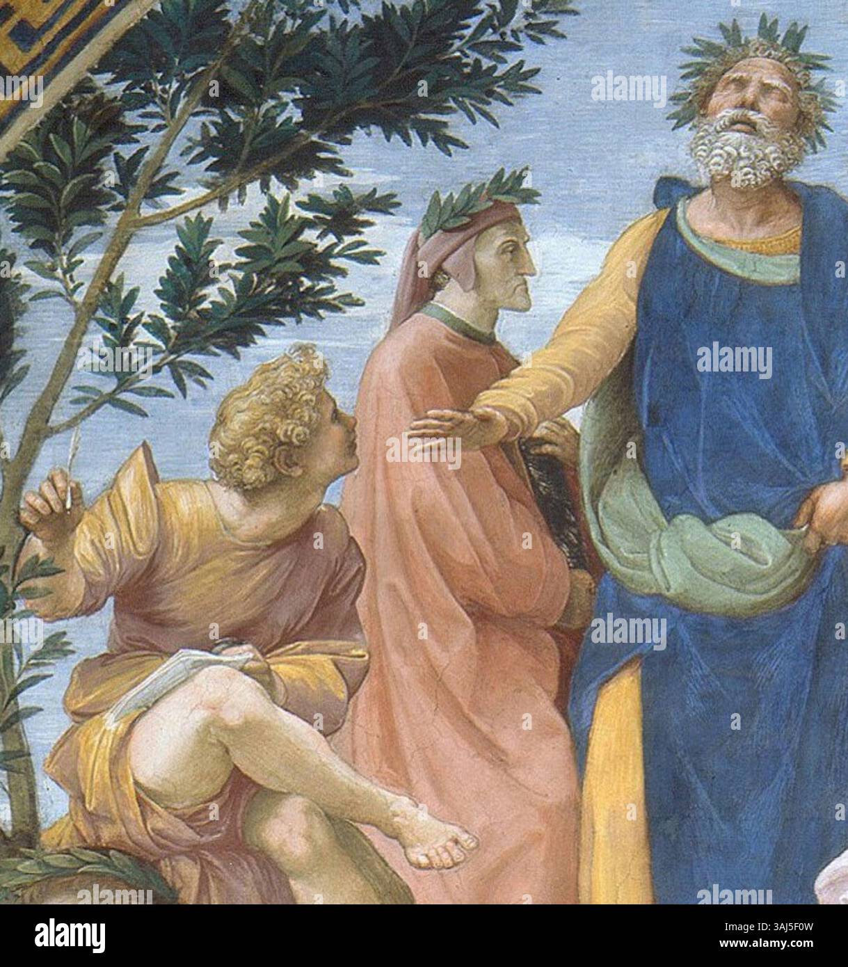 'The Parnassus' fresco by Raphael, created in 1511, depicts the ...