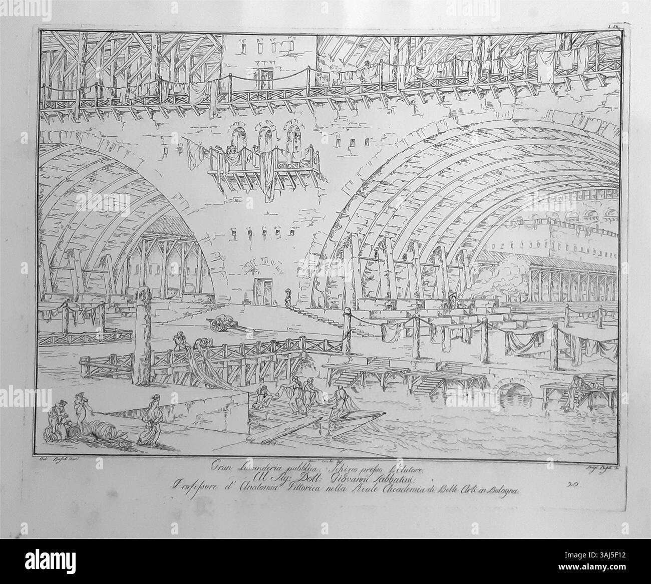 Antonio Basoli's lithograph from 1800-1810 represents the artist's ...