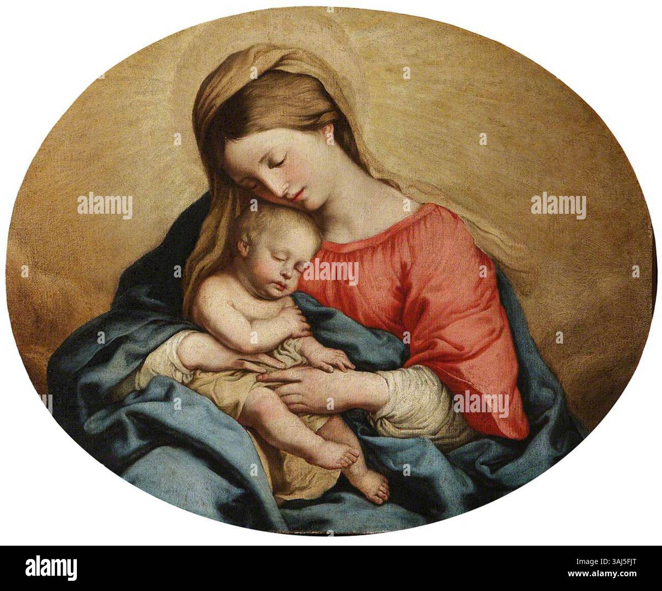 This 17th-century painting, from the studio of Sassoferrato, depicts ...