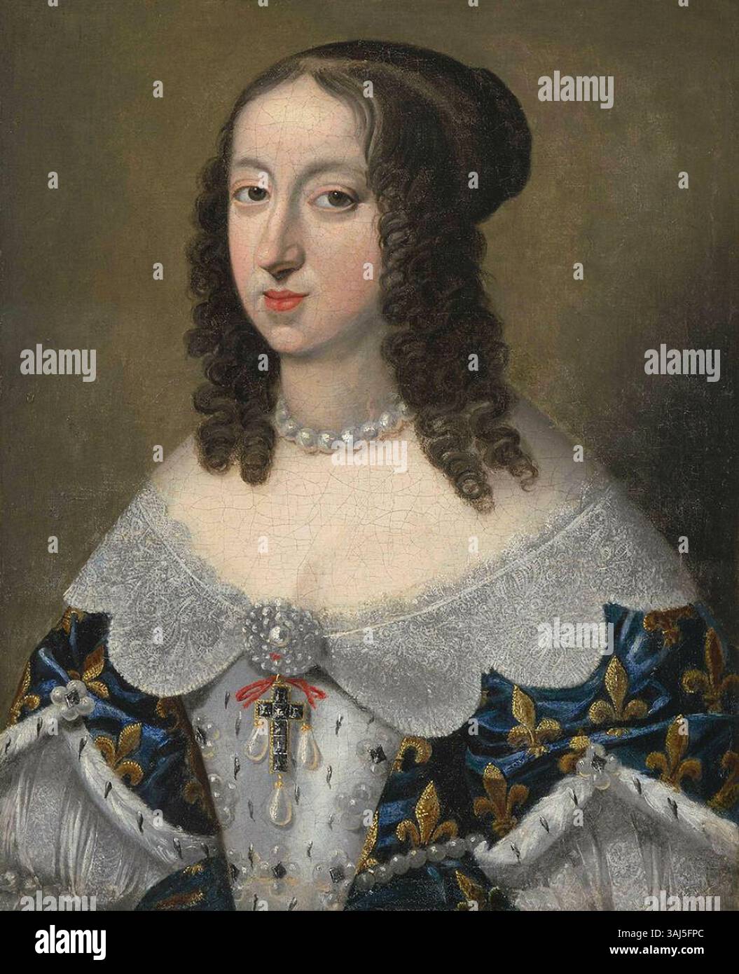 This 17th-century portrait, likely of Anne of Austria, was created in ...