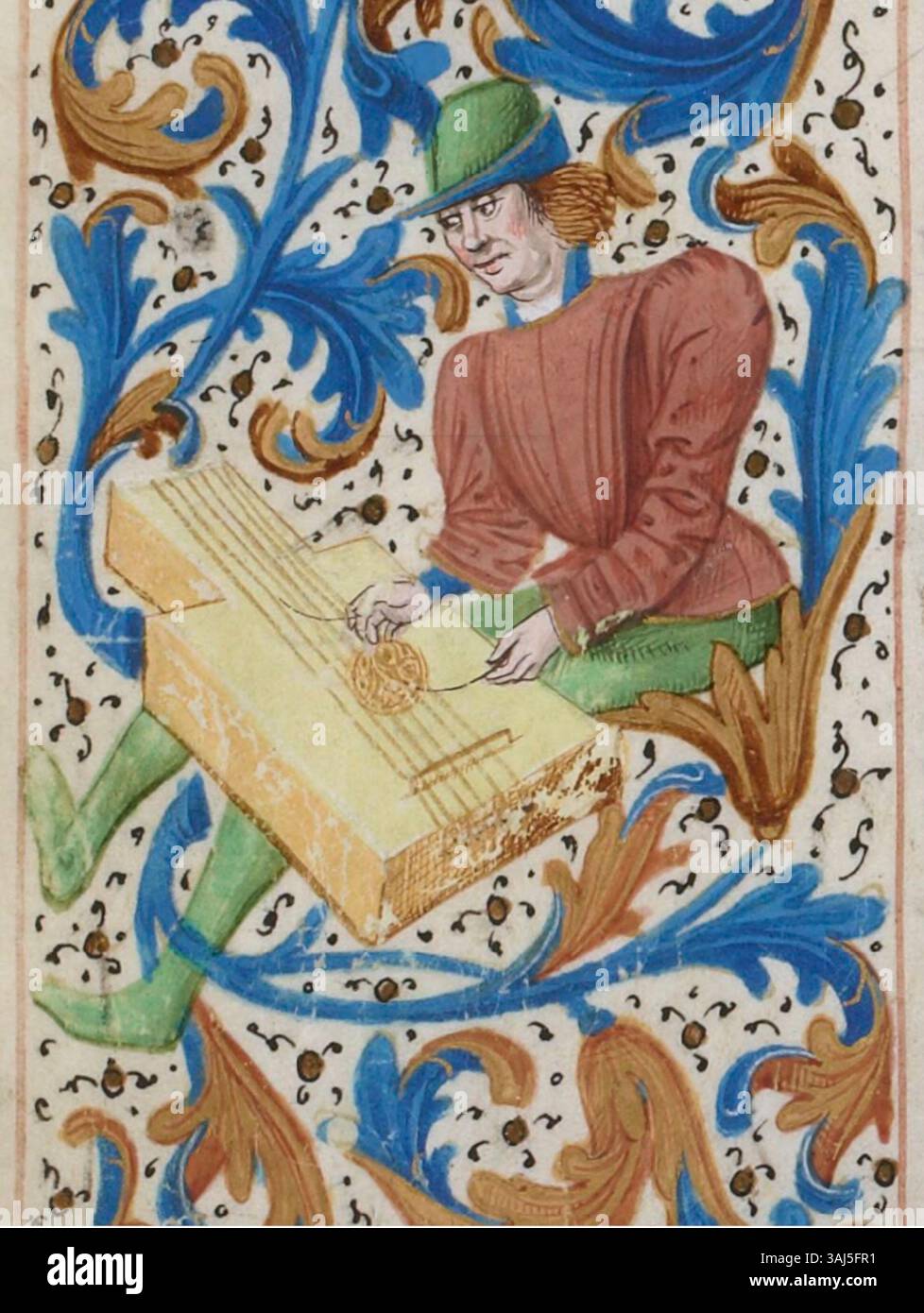 The hammer dulcimer, depicted in the 'Chronicles of Lord Jehan ...