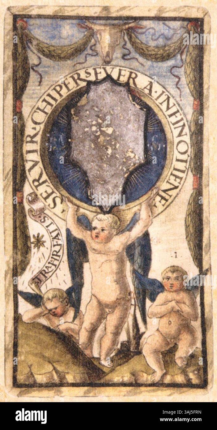 A card from the 1491 Sola Busca tarot deck, demonstrating the intricate ...