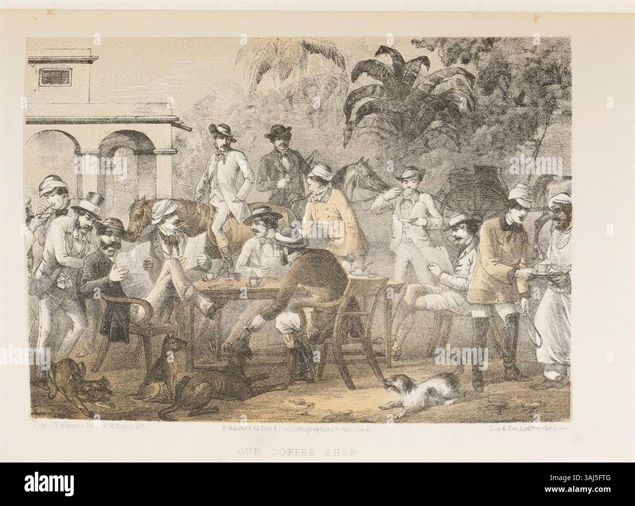 'Our Coffee-Shop', plate 19 from 'Curry and Rice on Forty Plates ...