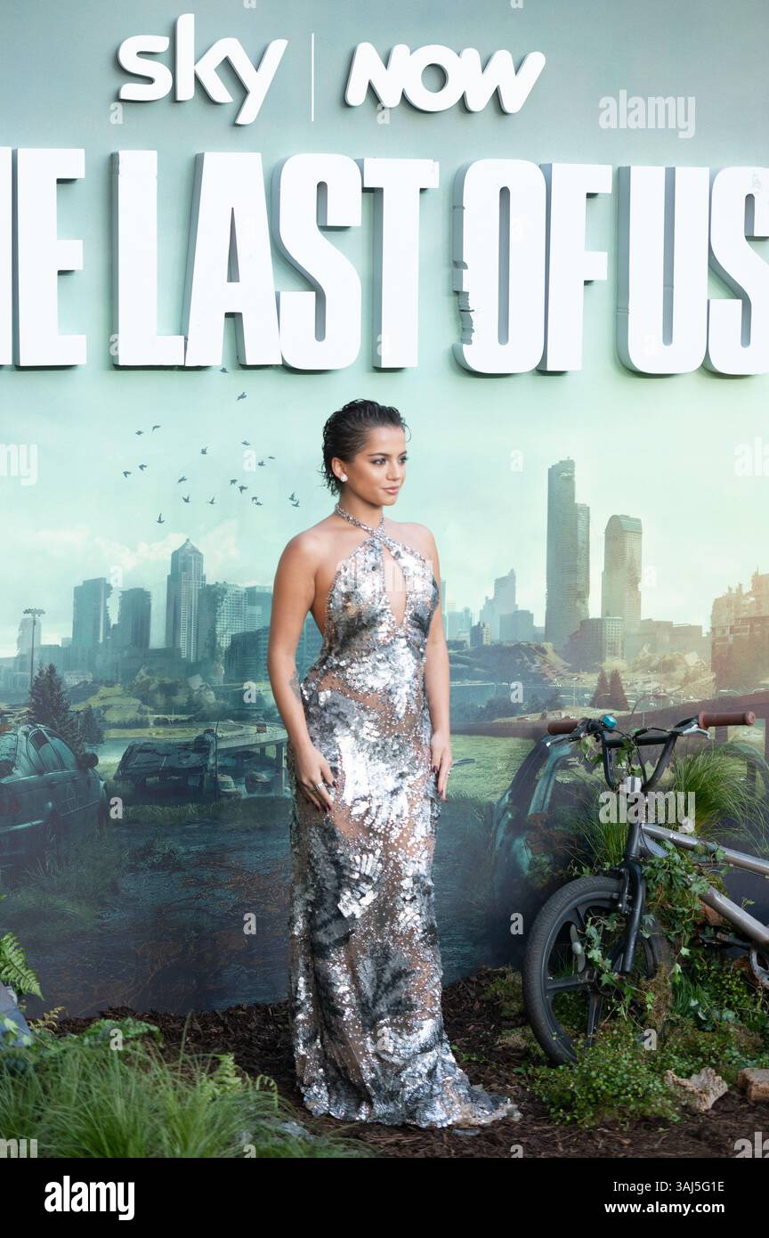 London, United Kingdom. 10th April 2025. Isabela Merced looks stunning ...