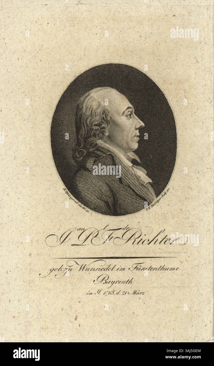 The portrait of Jean Paul, painted by Friedrich Wilhelm Bollinger (1777 ...