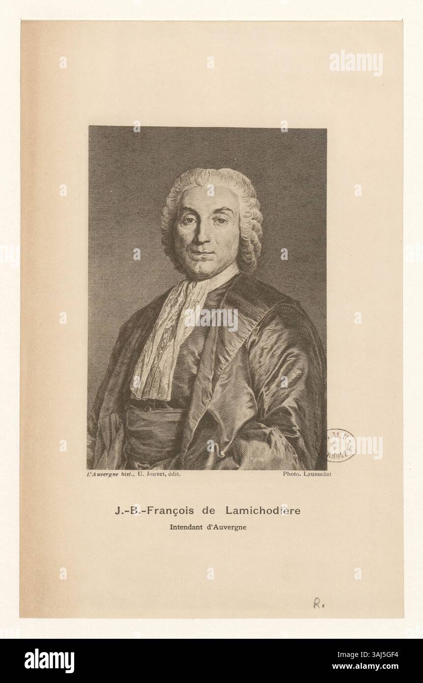 Photomechanical print of Jean-Baptiste de La Michodière as Intendant of ...