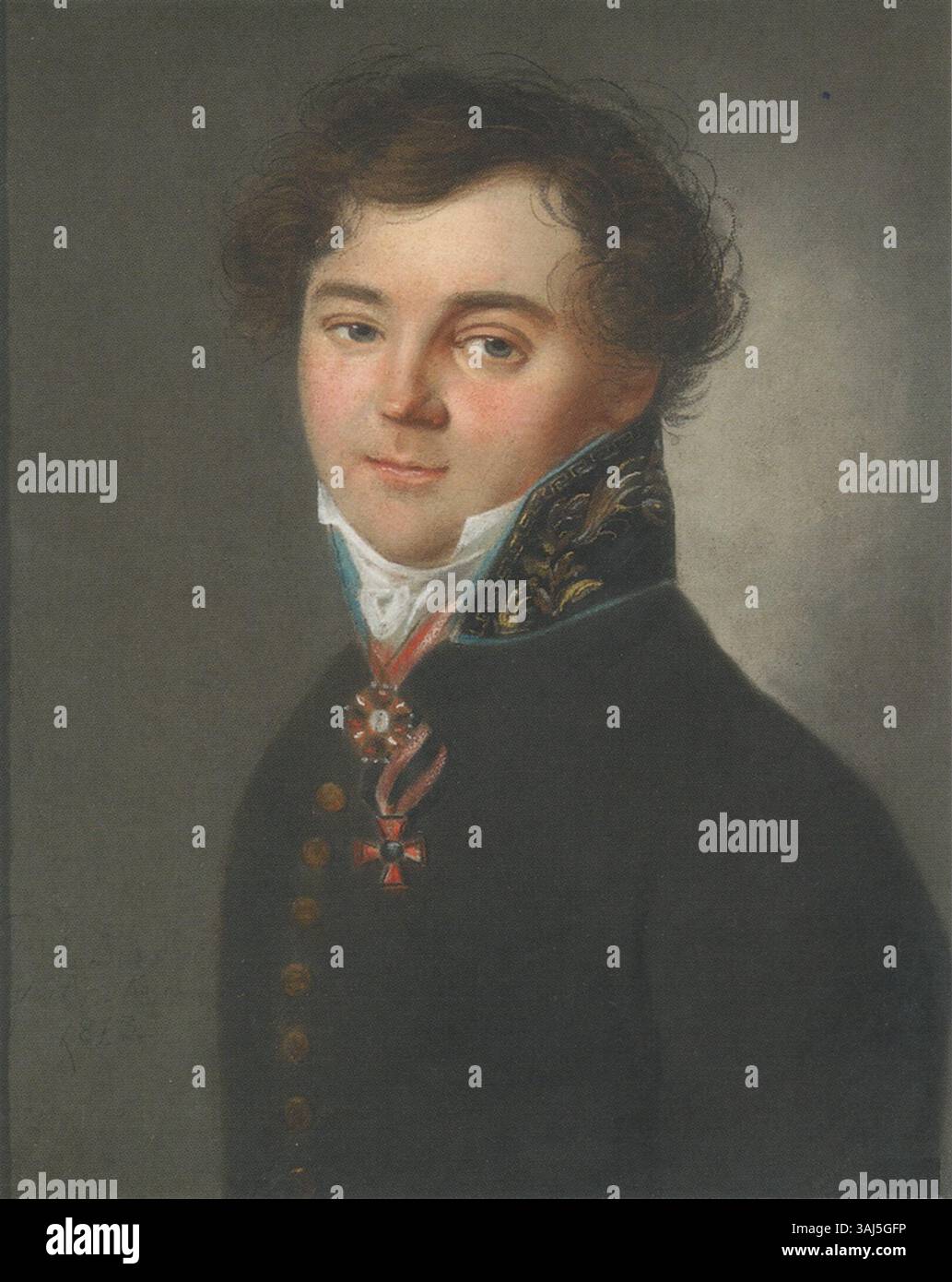 A portrait of Poludensliy Peter Semenovich, painted by Karl Wilhelm ...