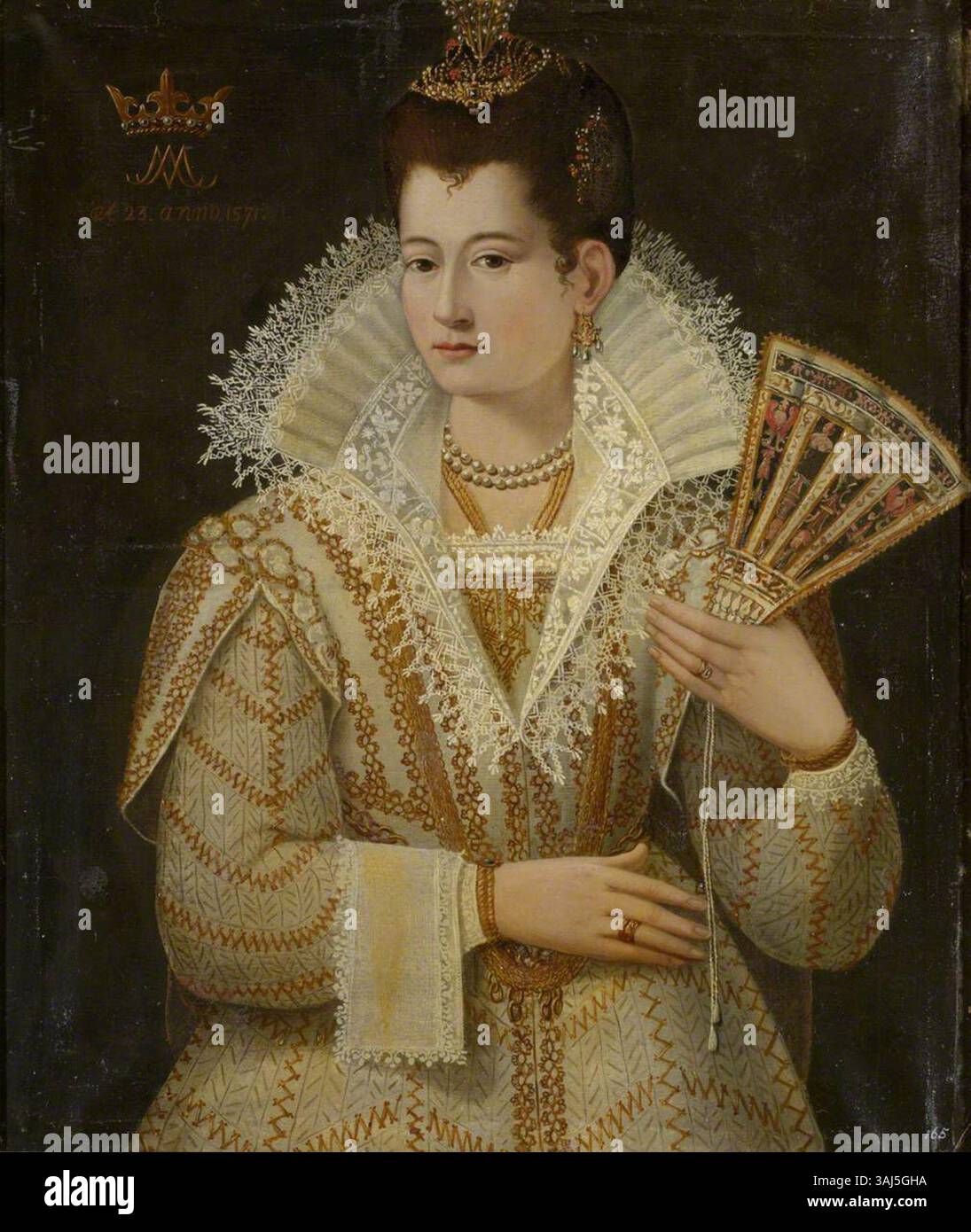 This 1571 portrait from the Italian (Florentine) School depicts an ...