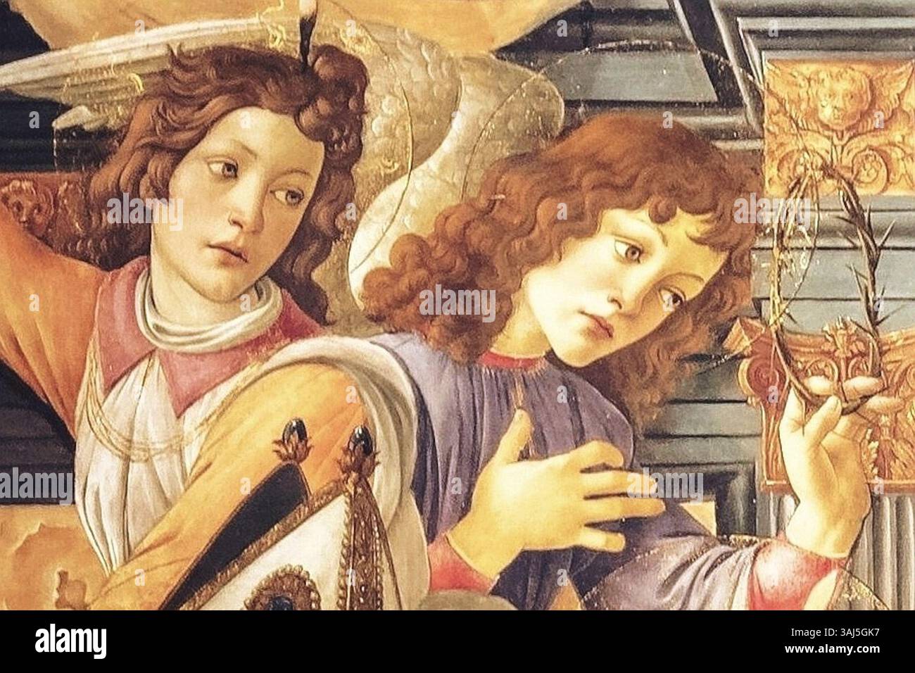 Sandro Botticelli's altarpiece from around 1490 features the Throne ...