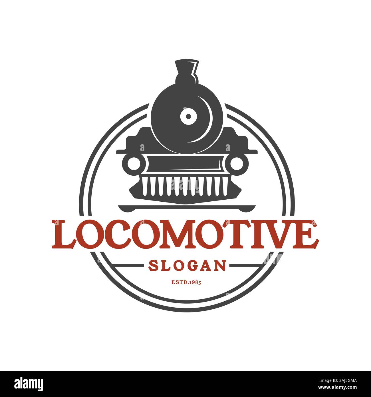 Vintage Vector Illustration Featuring a Train Silhouette with classic ...