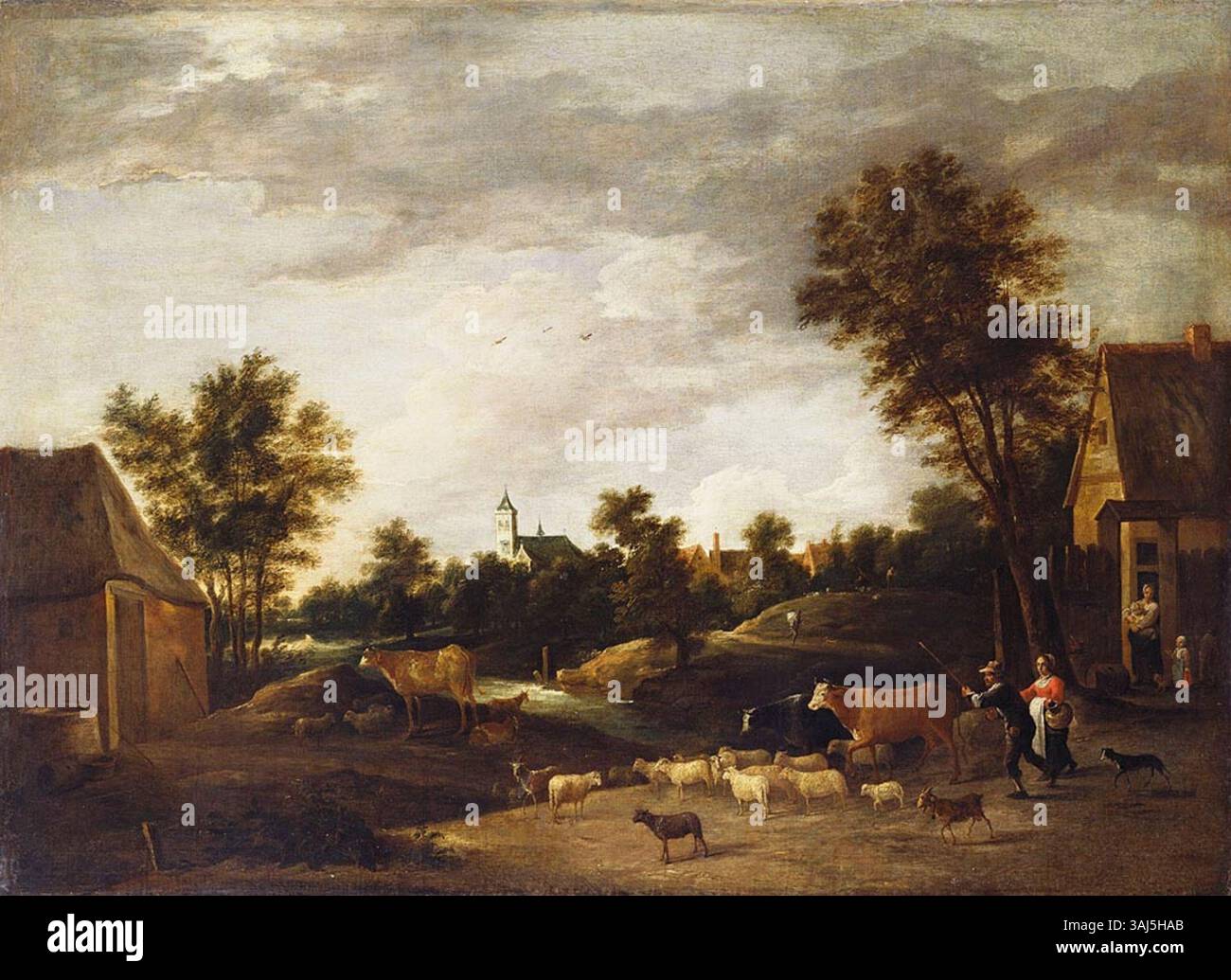 This 17th-century painting in the style of David Teniers the Younger ...