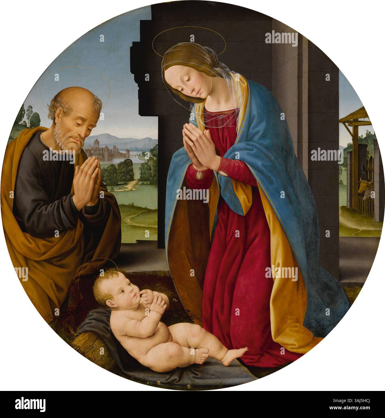 'Adoration of the Christ Child' is a tempera painting by Lorenzo di ...