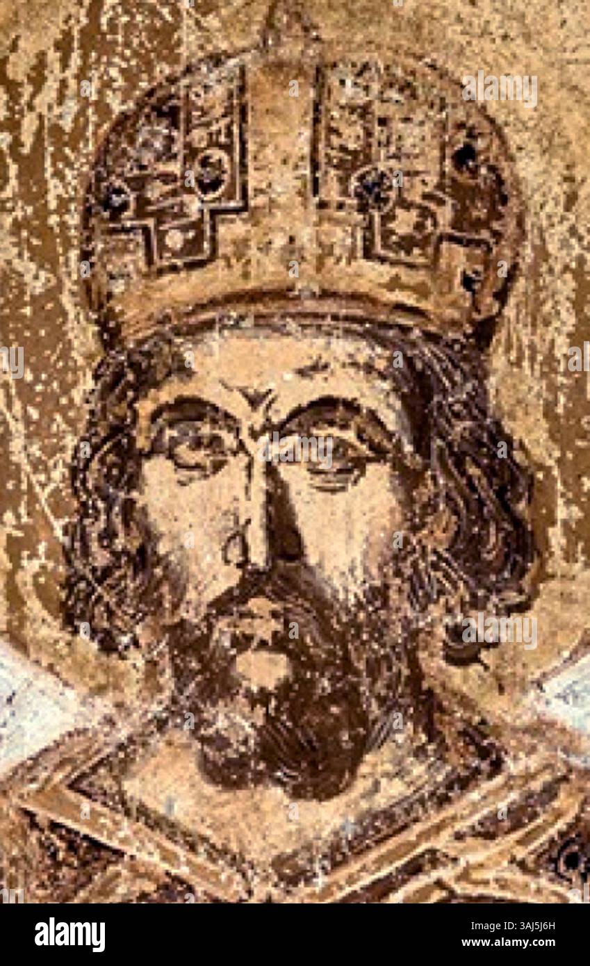 Fresco of Constantine XI at the Catholicon of the Old Monastery of ...