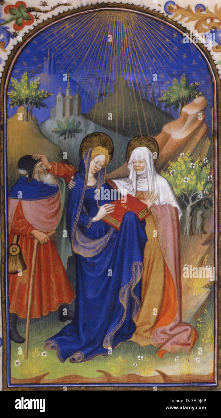 Miniature from a Parisian Book of Hours (circa 1420-1430), depicting ...