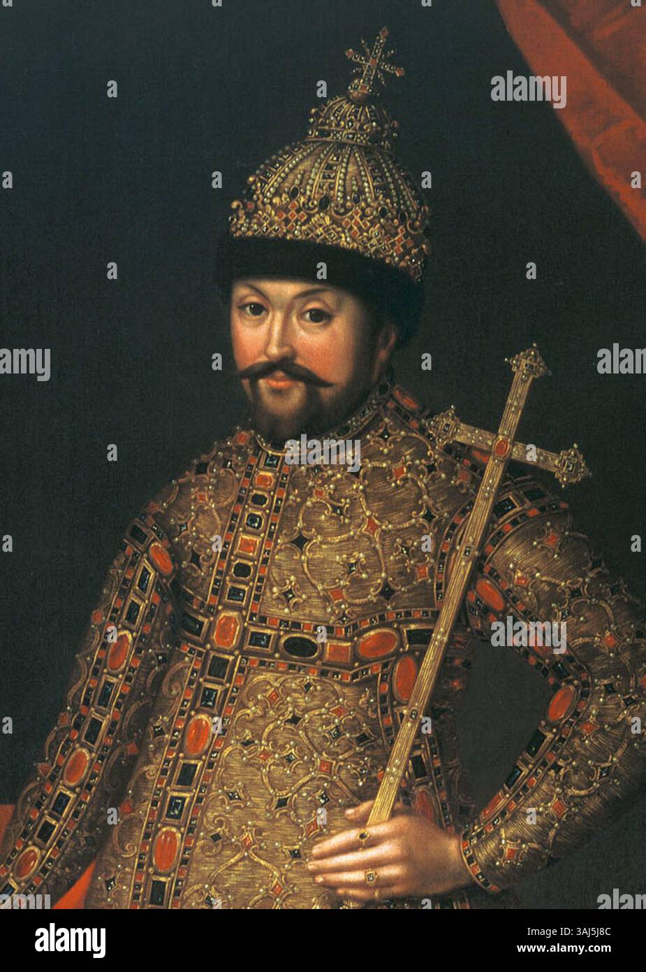 This oil portrait of Michael I of Russia, the first Tsar of the Romanov ...