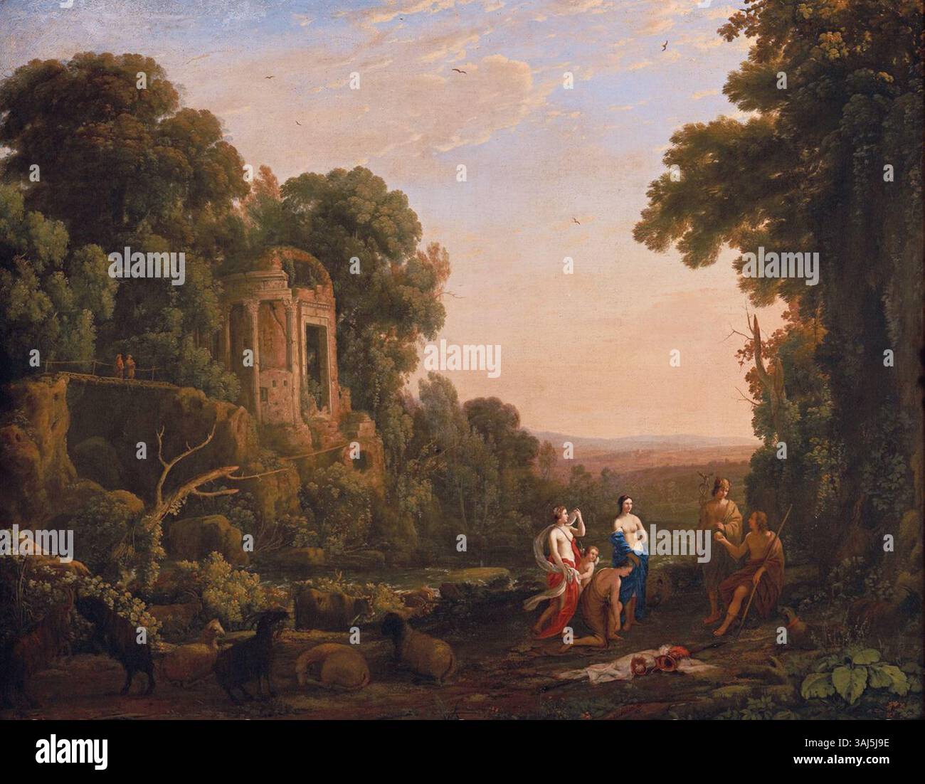 Claude Lorrain's painting 'The Judgement of Paris,' created in 1633 ...