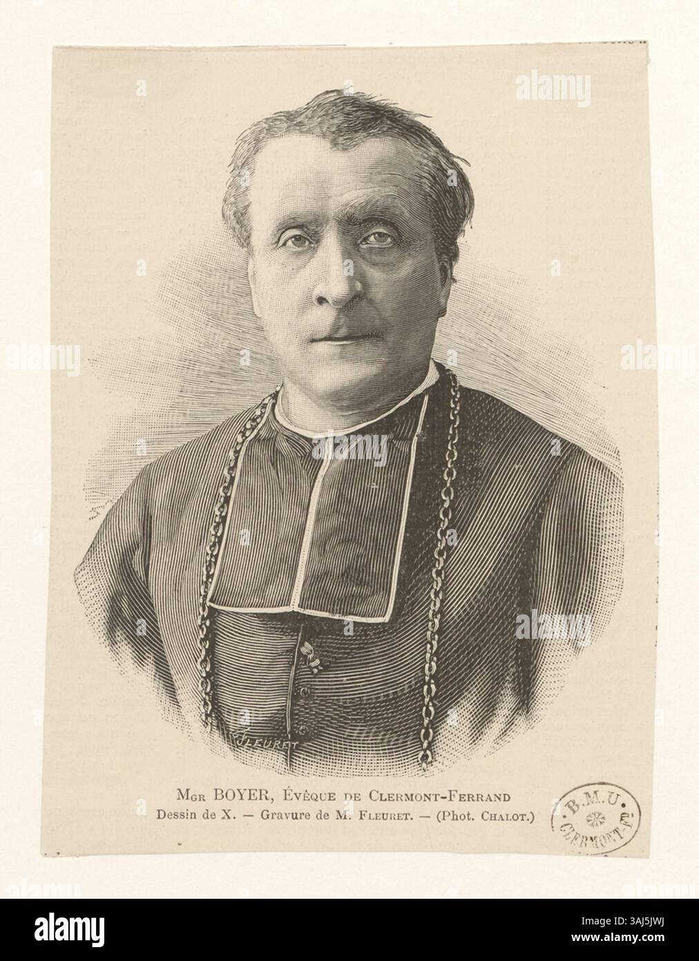 BOYER 426 depicts Mgr Boyer, the Bishop of Clermont-Ferrand, a ...