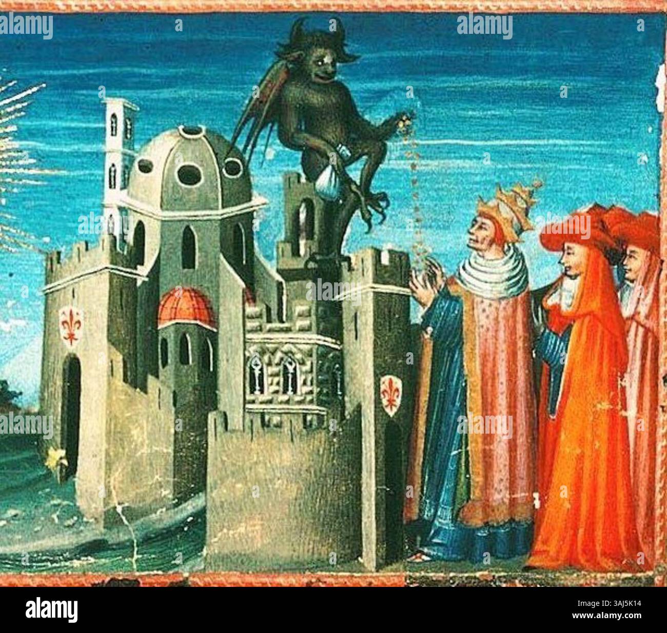 Detail from Giovanni di Paolo’s illustration of Canto IX from Dante's ...