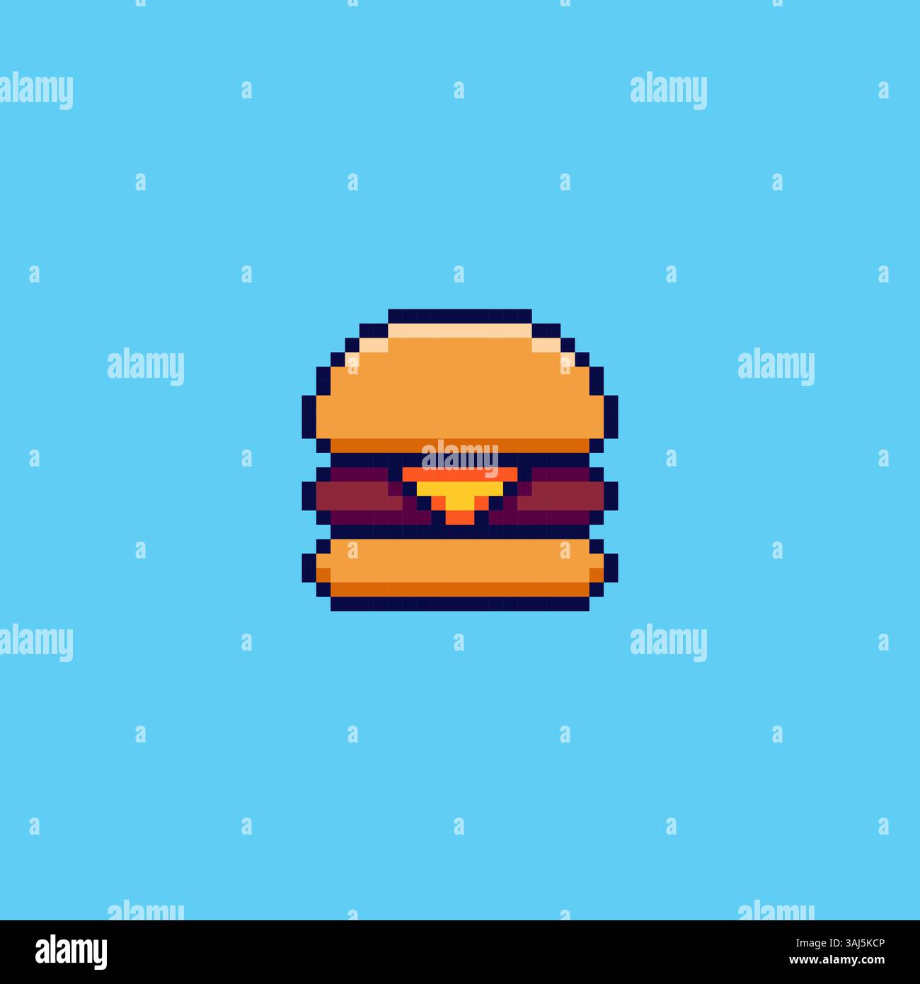 Pixel art Burger game asset design Stock Vector Image & Art - Alamy