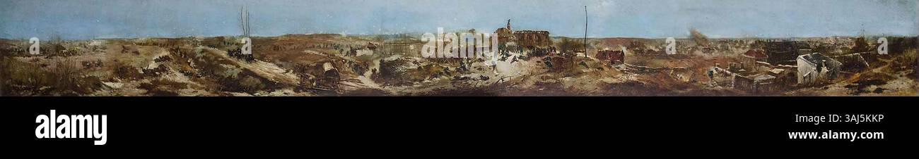 'Batalla de Champigny,' a 19th-century painting by Miguel Ángel Melero ...