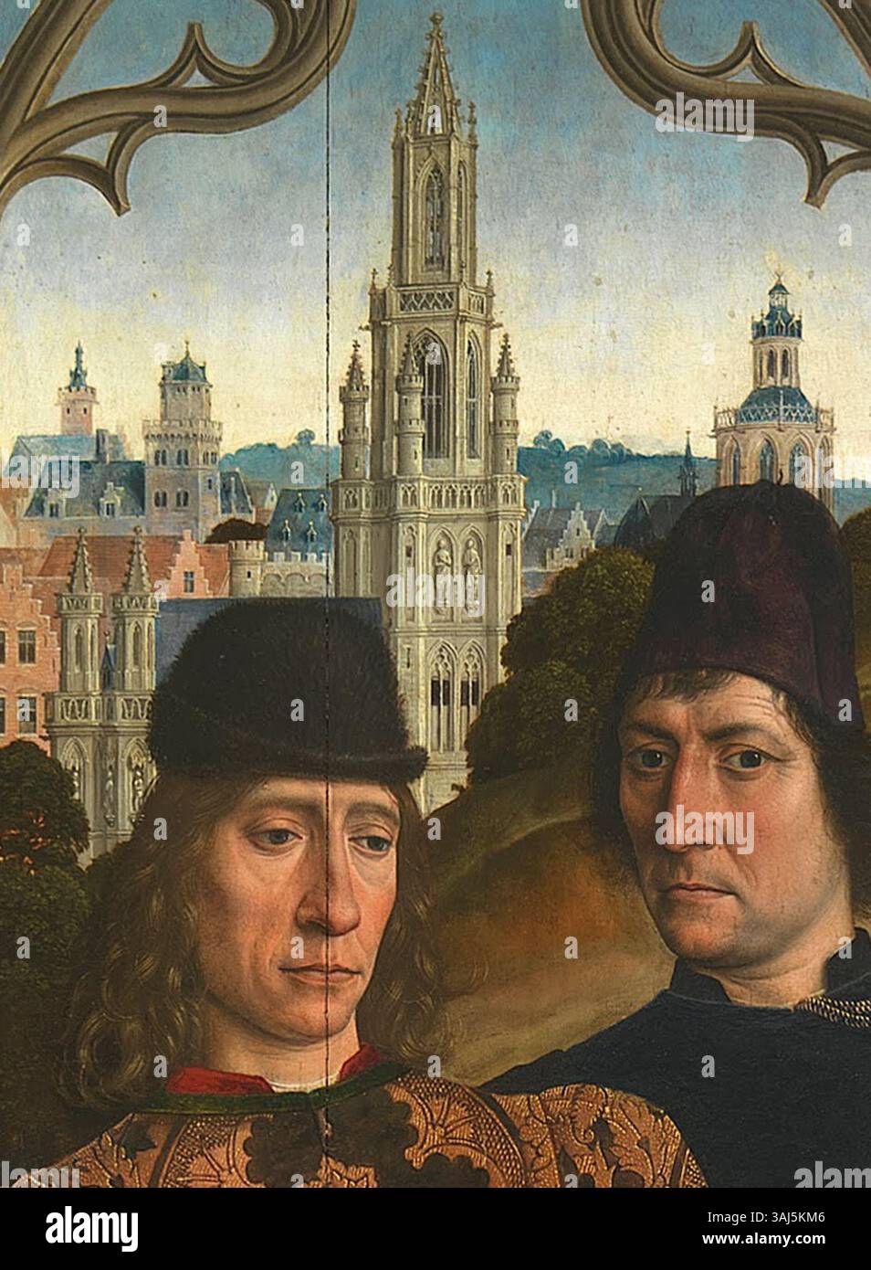 This detailed scene by Dieric Bouts, created around 1475, illustrates ...