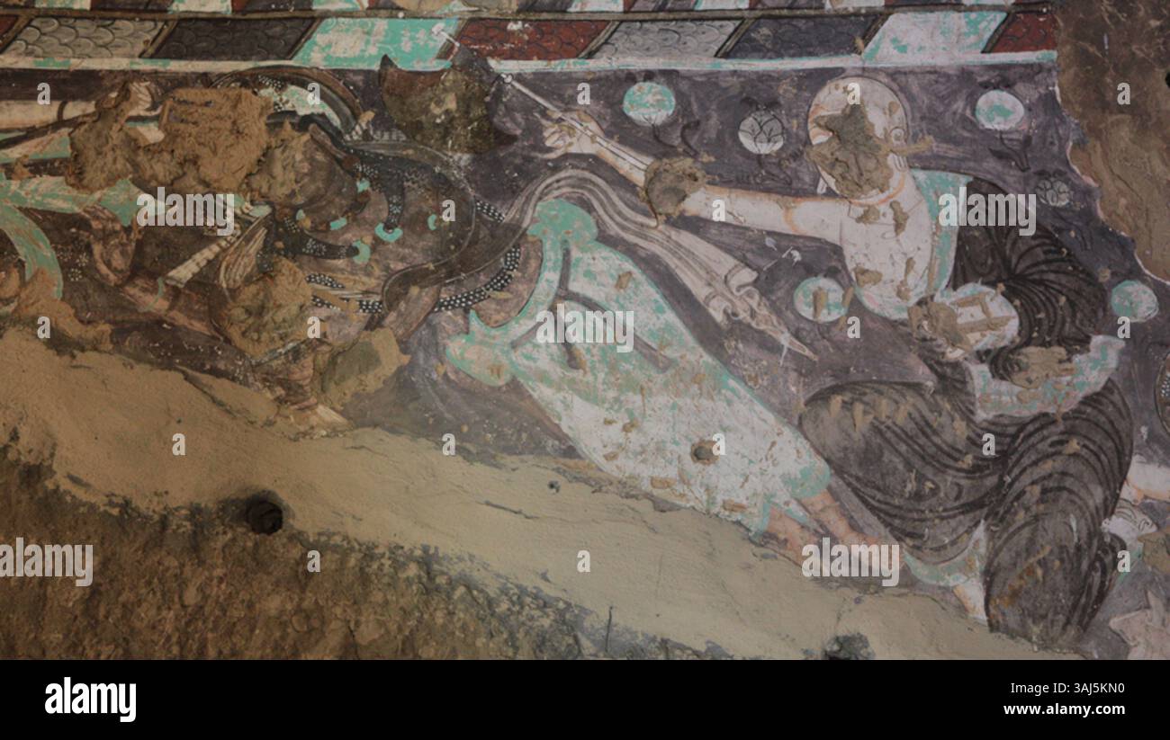 The Cave of the Statues, Cave 77, features a 5th-century CE painting ...