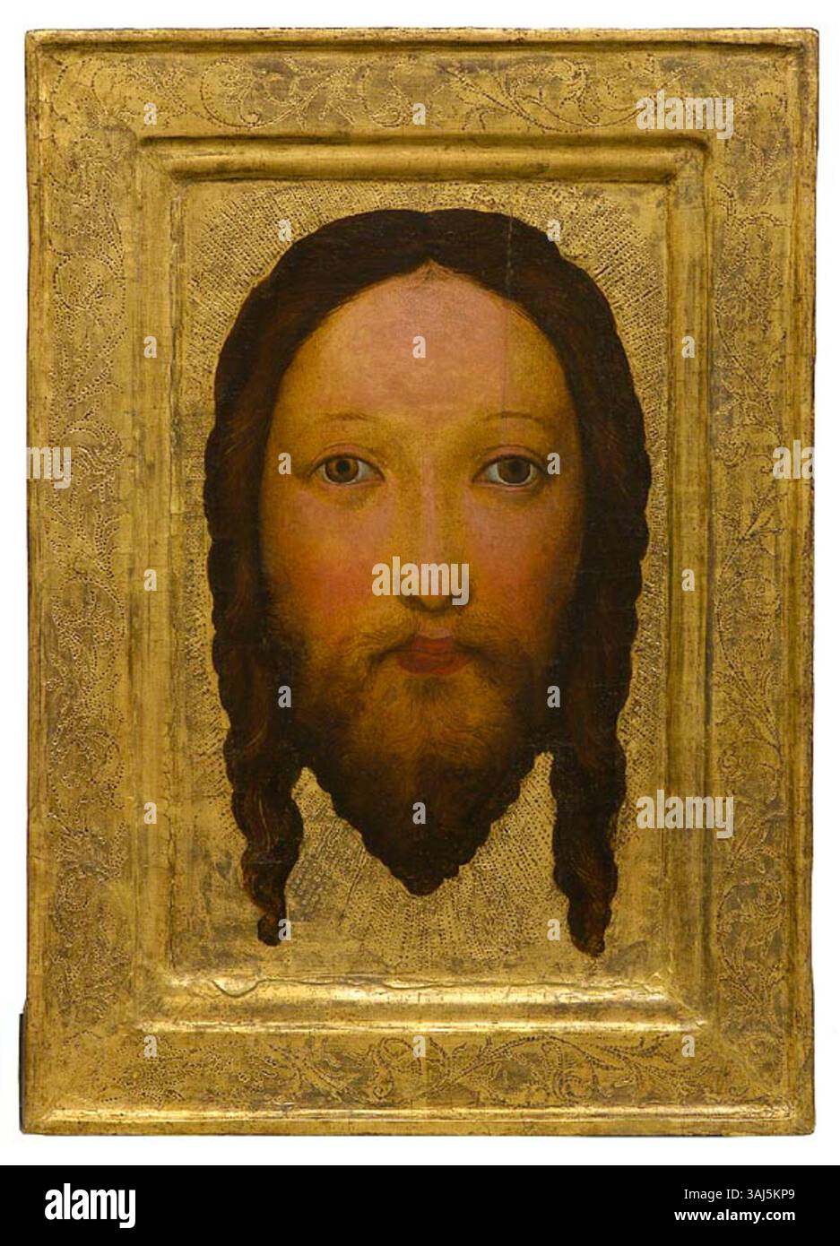 The 'Veil of Veronica' painting, dated circa 1400, portrays the ...