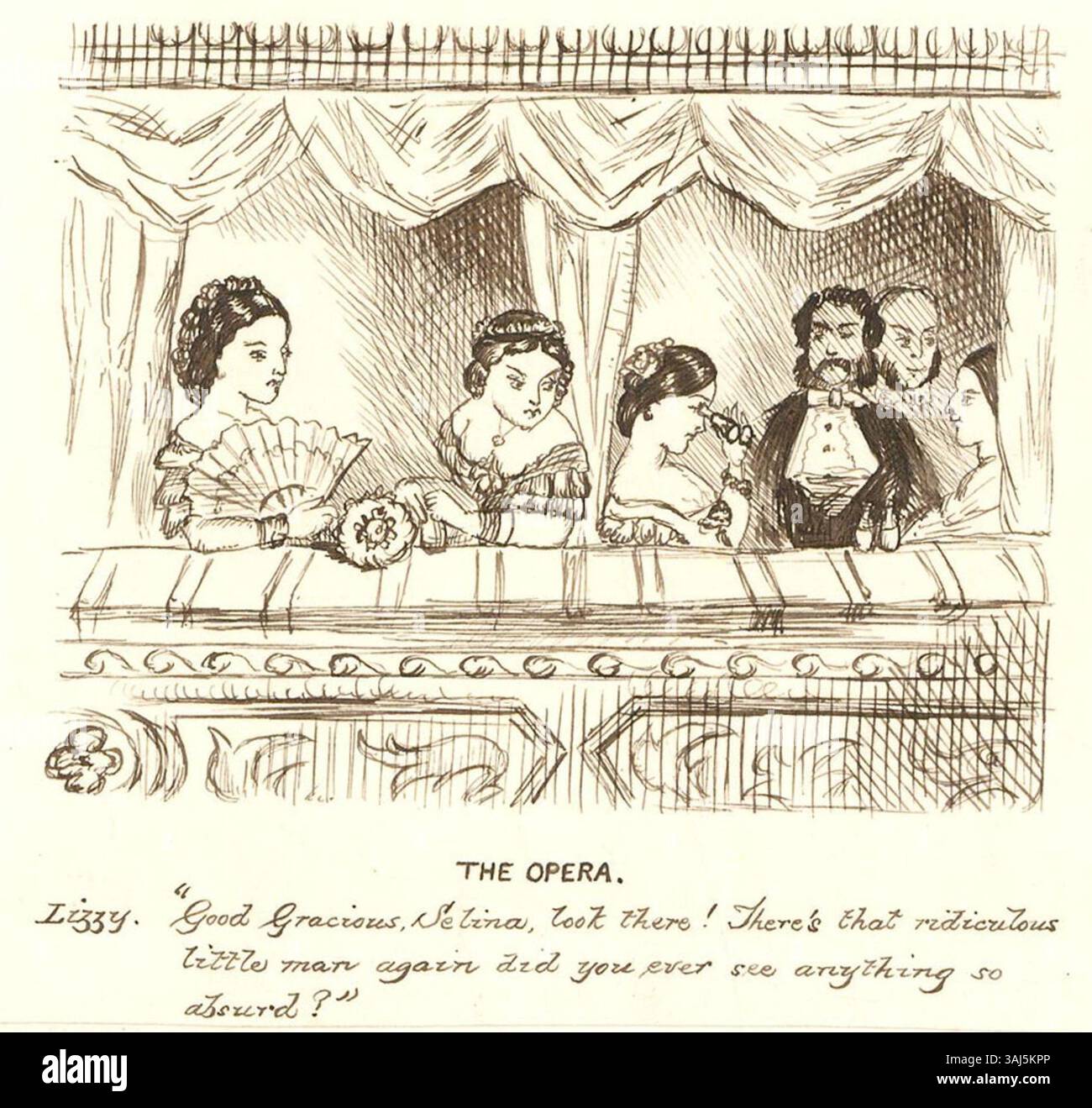 This circa 1866 drawing is a reproduction of a cartoon by John Leech ...