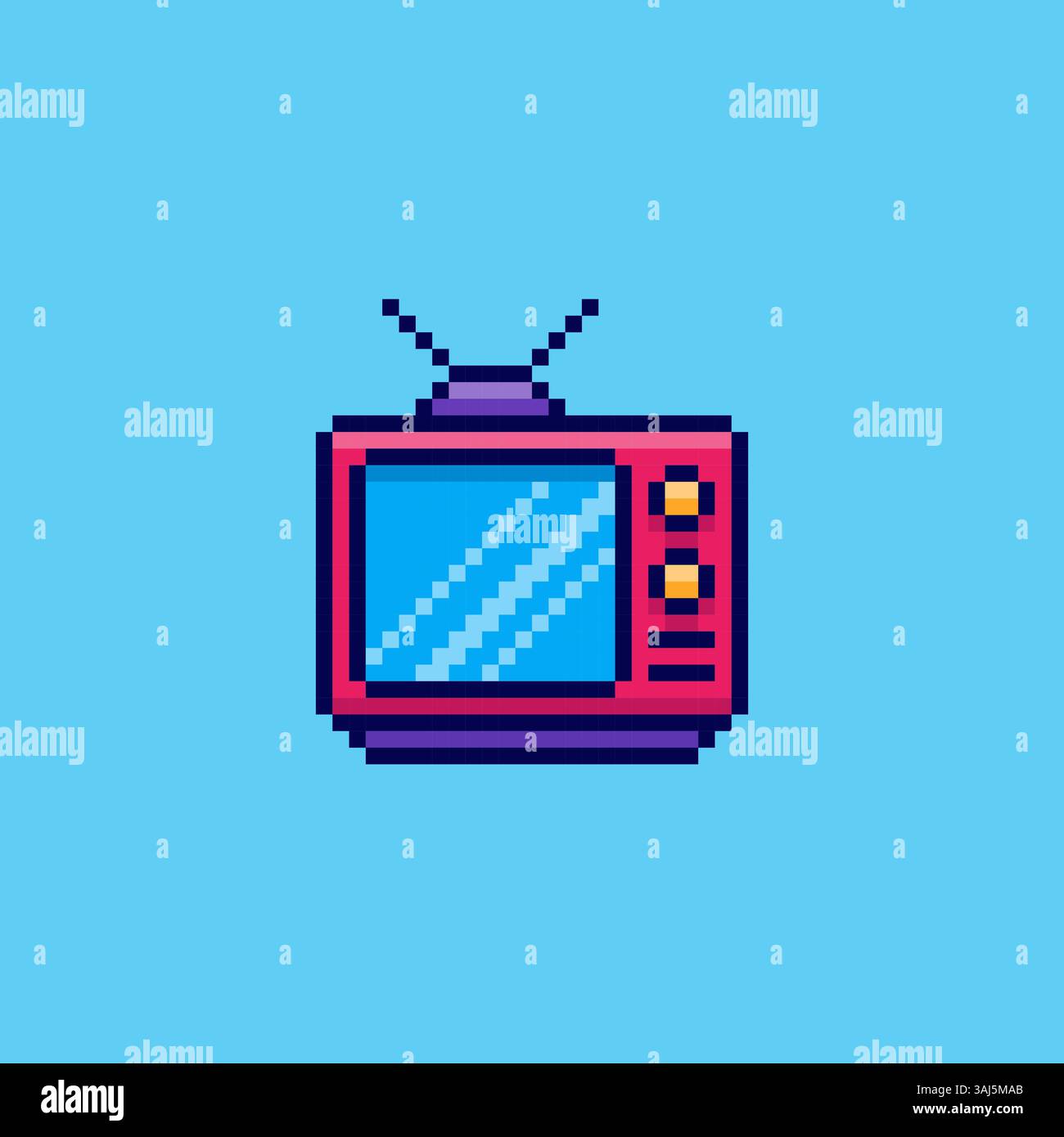 Pixel art Retro Television game asset design Stock Vector Image & Art ...