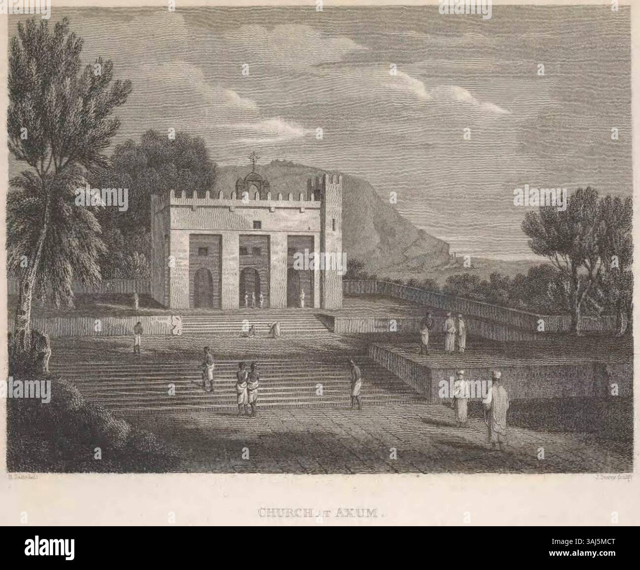 This image illustrates the Church at Axum, an important religious site ...