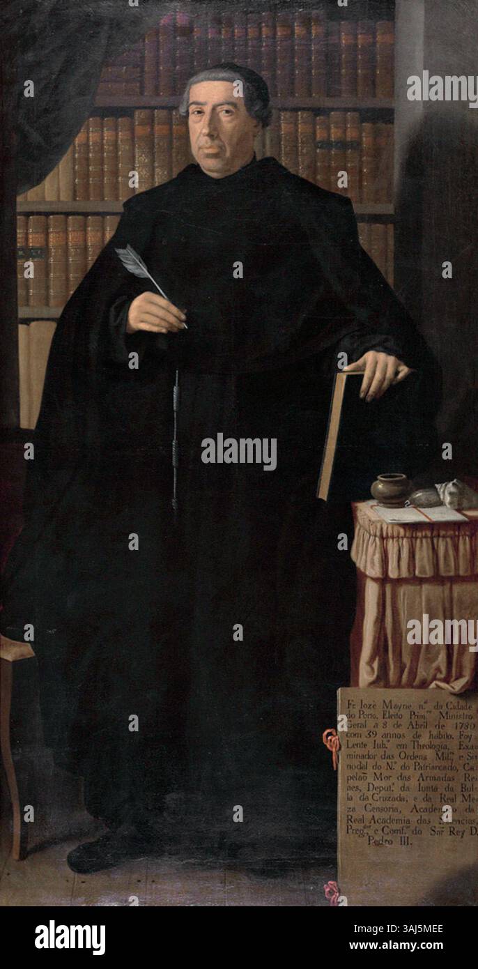 Portrait of Friar José Jesus de Maria Mayne, painted by Joaquim Manuel ...