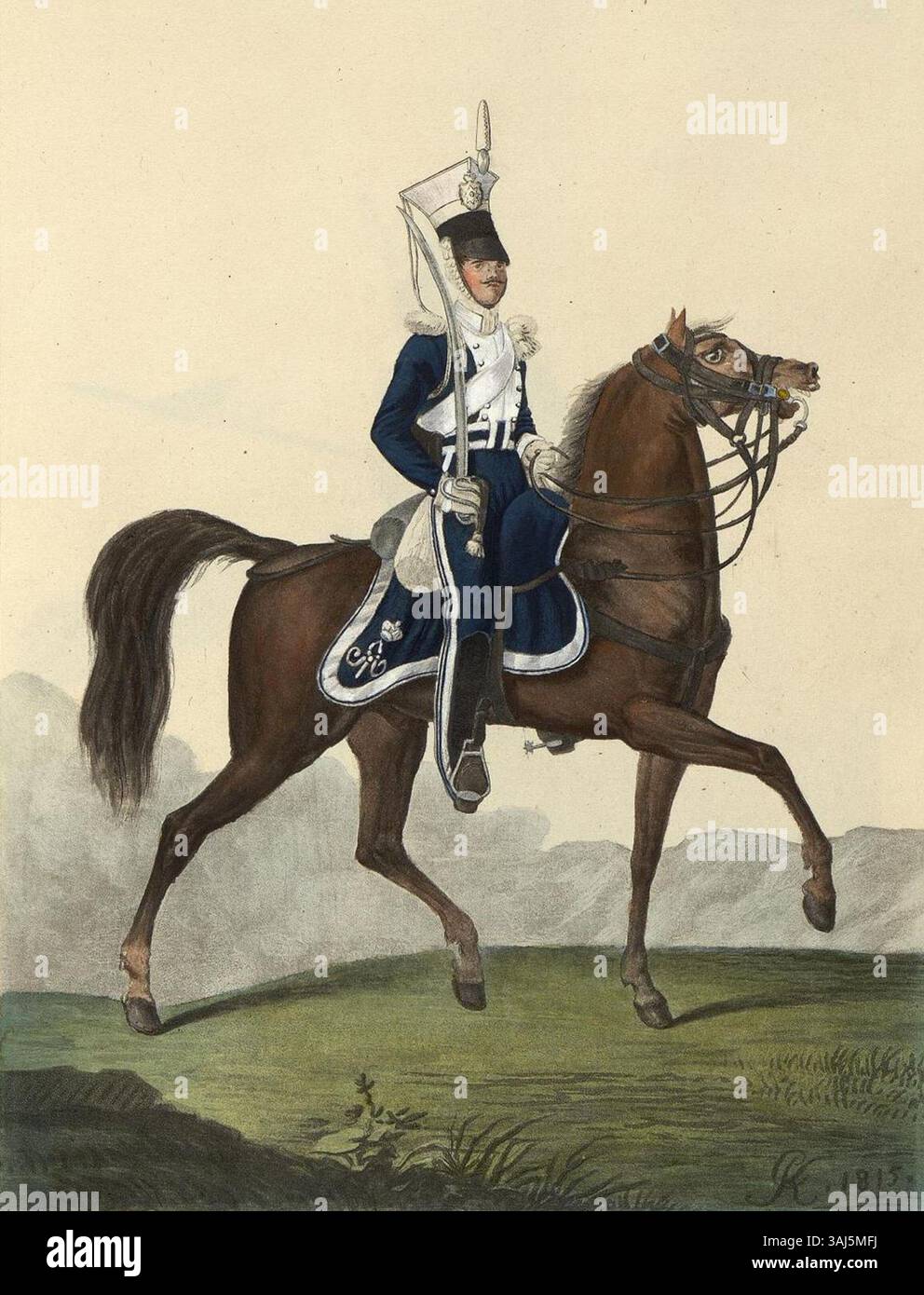 Lev Kiel’s 1820 painting illustrates the 2nd Ukrainian Uhlan Regiment ...