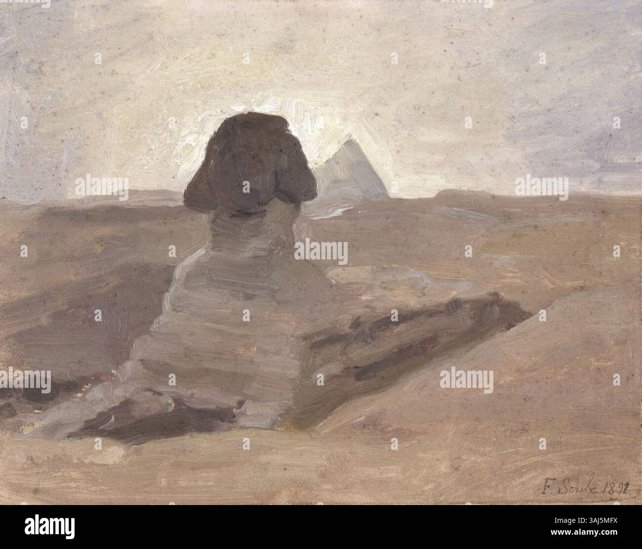 Fernand Scribe's 1892 painting, 'The Sphinx at Giza', captures the ...