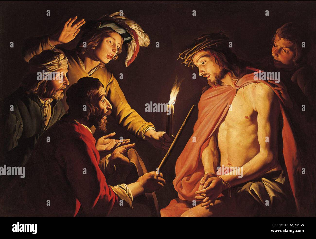 This version of 'The Mocking of Christ' by Matthias Stom, painted ...