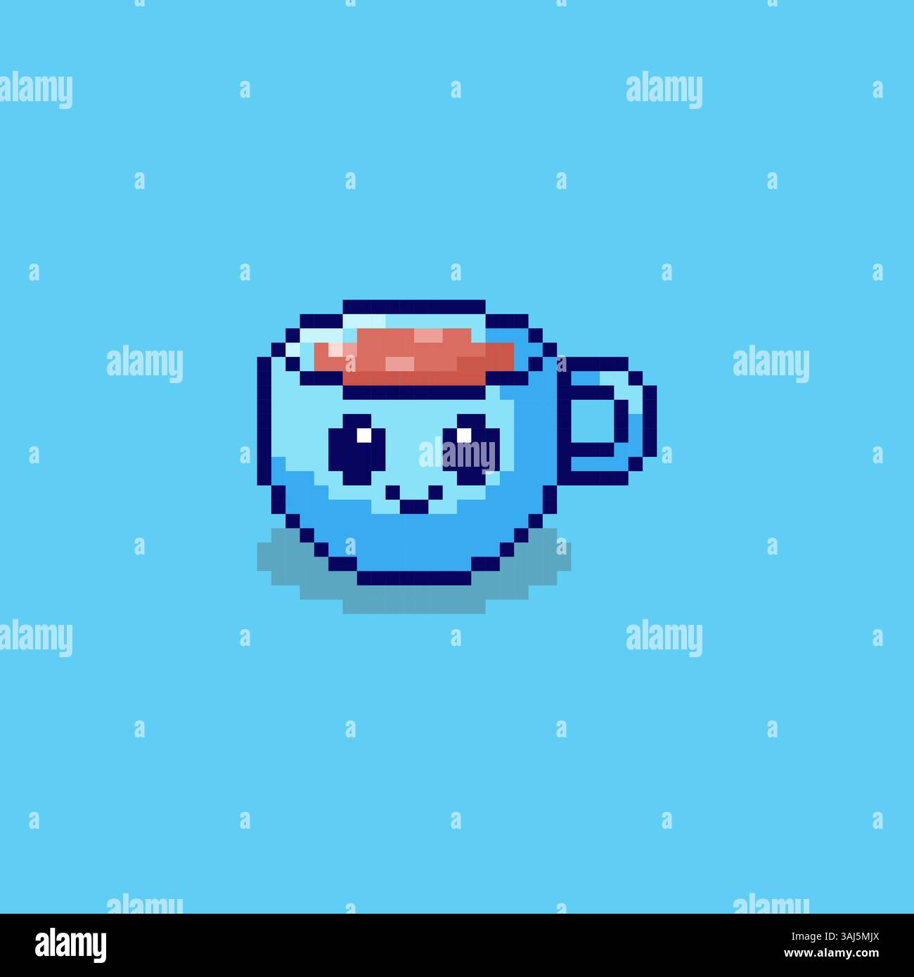 Pixel art Cute Coffee Cup game asset design Stock Vector Image & Art ...