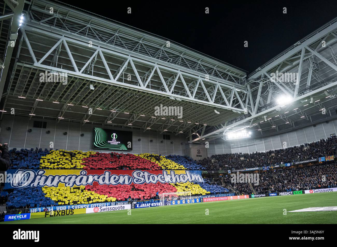 Stockholm, Sweden. 10th Apr, 2025. 250410 Audience of Djurgården ahead ...