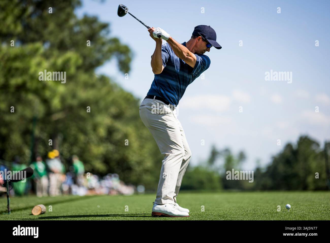 250410 Adam Scott of England during the first round of the 2025 Masters ...