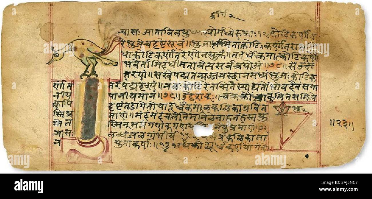 This 17th-century manuscript page from *Lilavati*, part of the ...