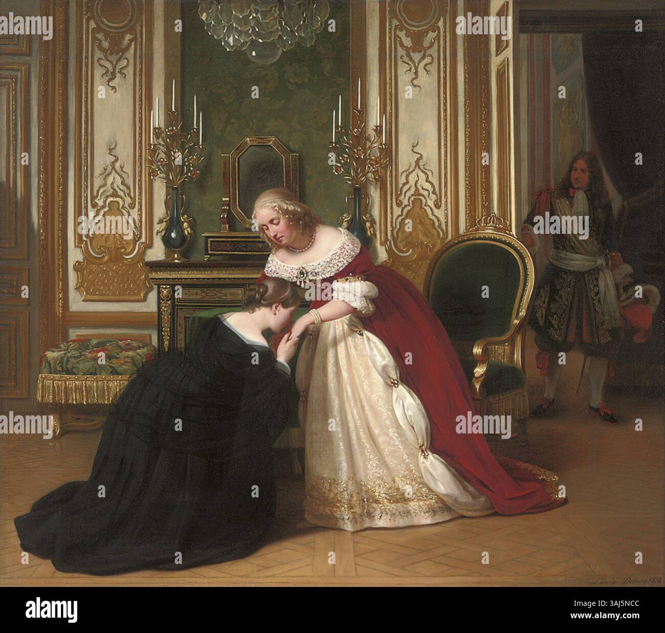 Louise-Adélaïde Desnos' painting of Madame de La Vallière, imploring ...
