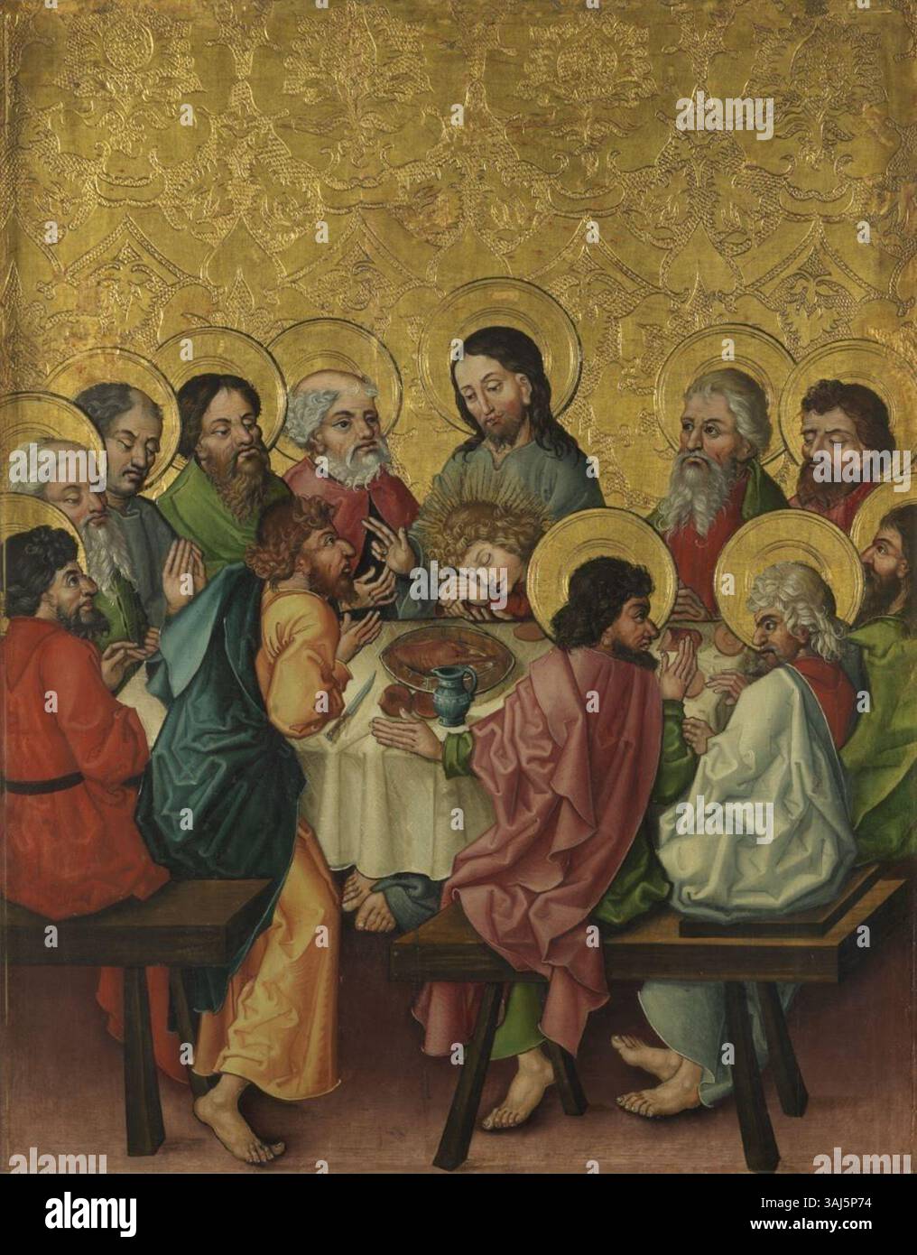 'The Last Supper,' an anonymous artwork from around 1500, depicts the ...