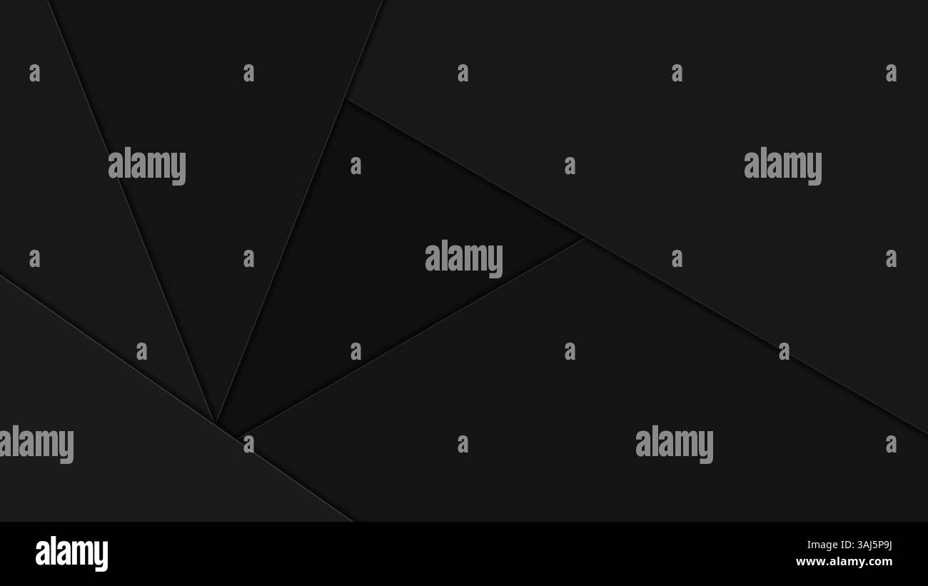 An abstract black geometric background. Black 3d shapes with shadows ...