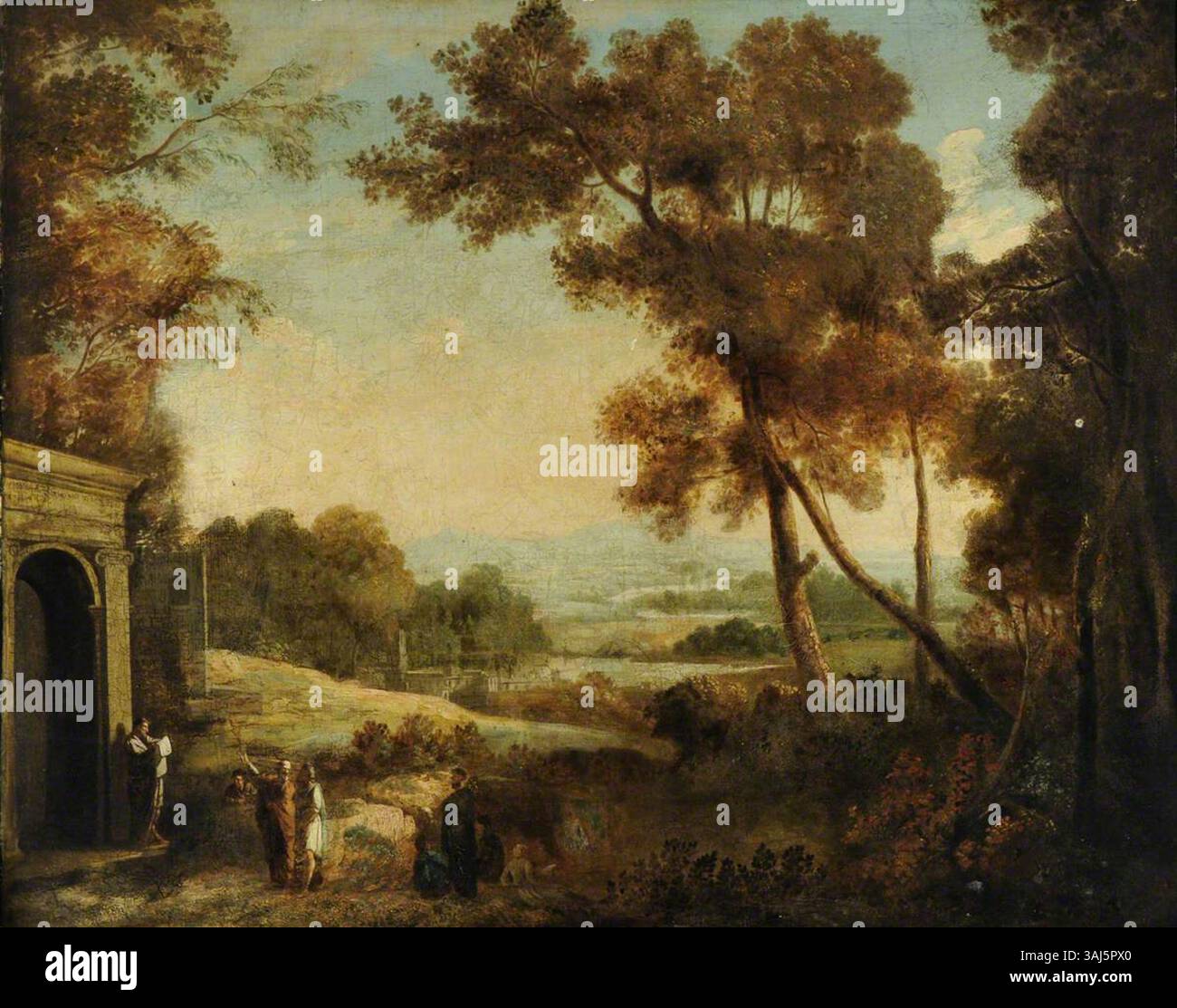 'Classical Landscape,' painted in the style of Claude Lorrain between ...